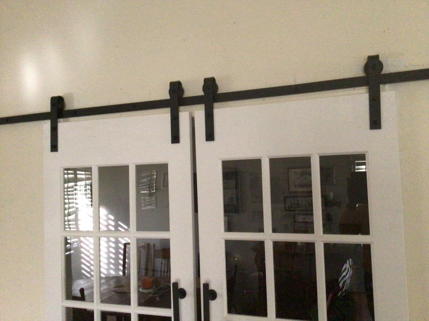 VEVOR Sliding Barn Door Hardware Kit, 9FT Barn Door Kit, 330LBS Load ...